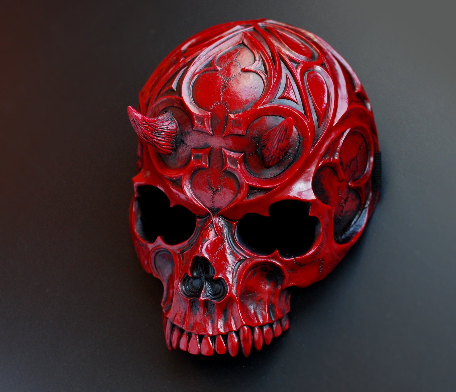 Gothic Mask in Red - Etsy