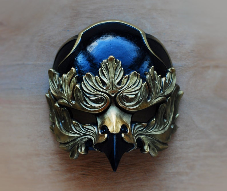 Bird Mask Black and Gold - Etsy