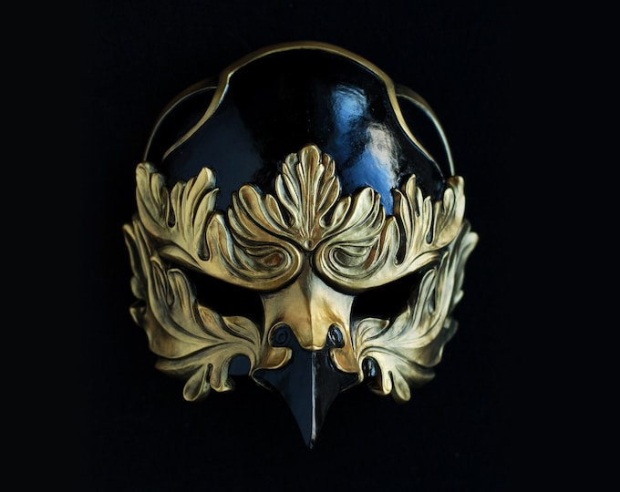 Bird Mask Black and Gold - Etsy