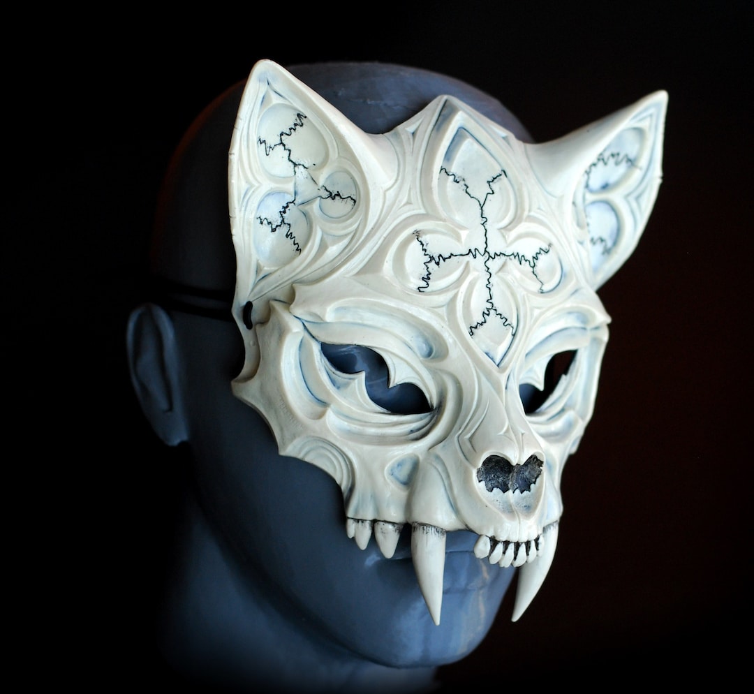 Gothic Cat White - Etsy