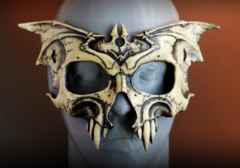 Vampire Bat Mask Ivory - Etsy