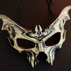 Vampire Bat Mask Ivory - Etsy