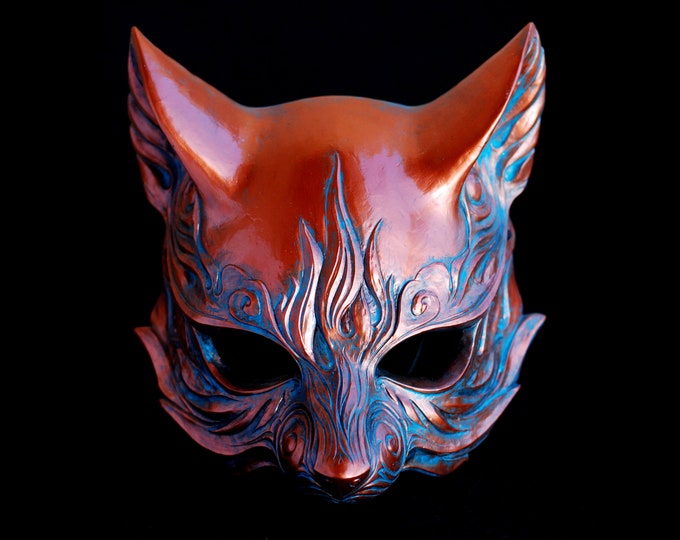 Fox Mask Antique Copper - Etsy