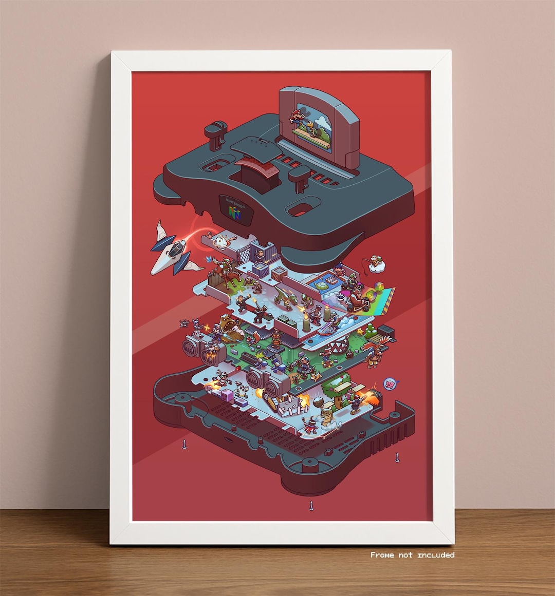 N64 Exploded Diagram: Retro Gaming Art Print - Etsy