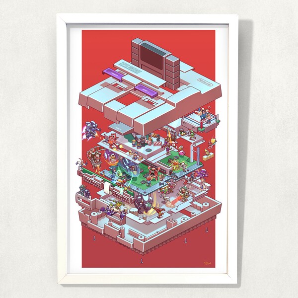 Exploded Game Console Poster - Etsy