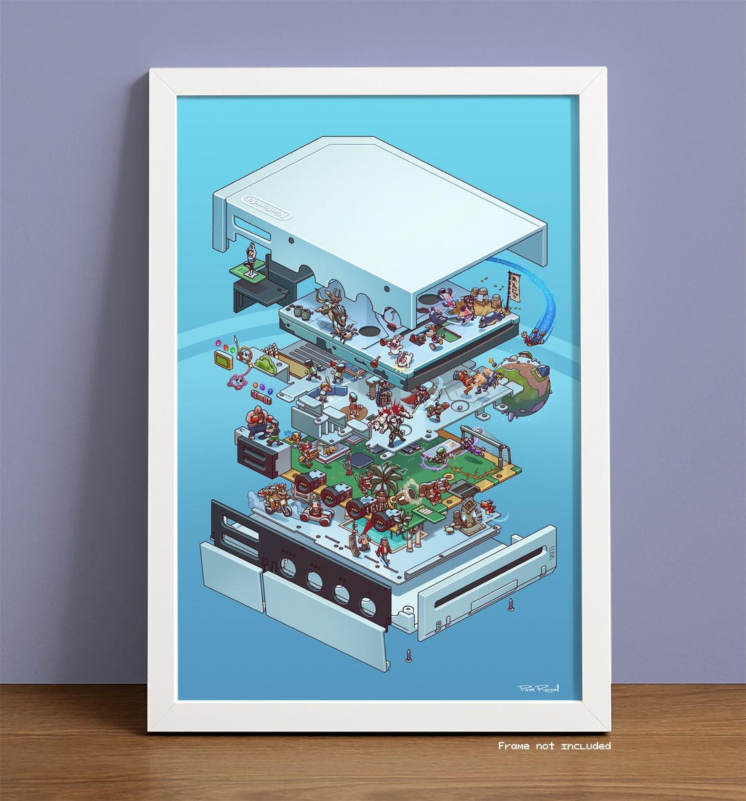 Wii Exploded Diagram: Retro Gaming Art Print - Etsy