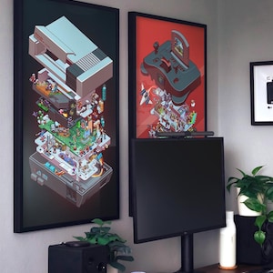 NES Exploded Diagram: Retro Gaming Art Print - Etsy