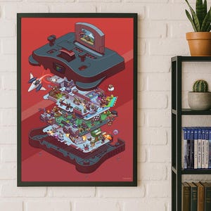 N64 Exploded Diagram: Retro Gaming Art Print - Etsy