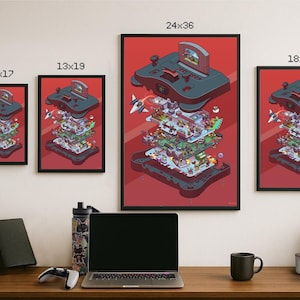 N64 Exploded Diagram: Retro Gaming Art Print - Etsy