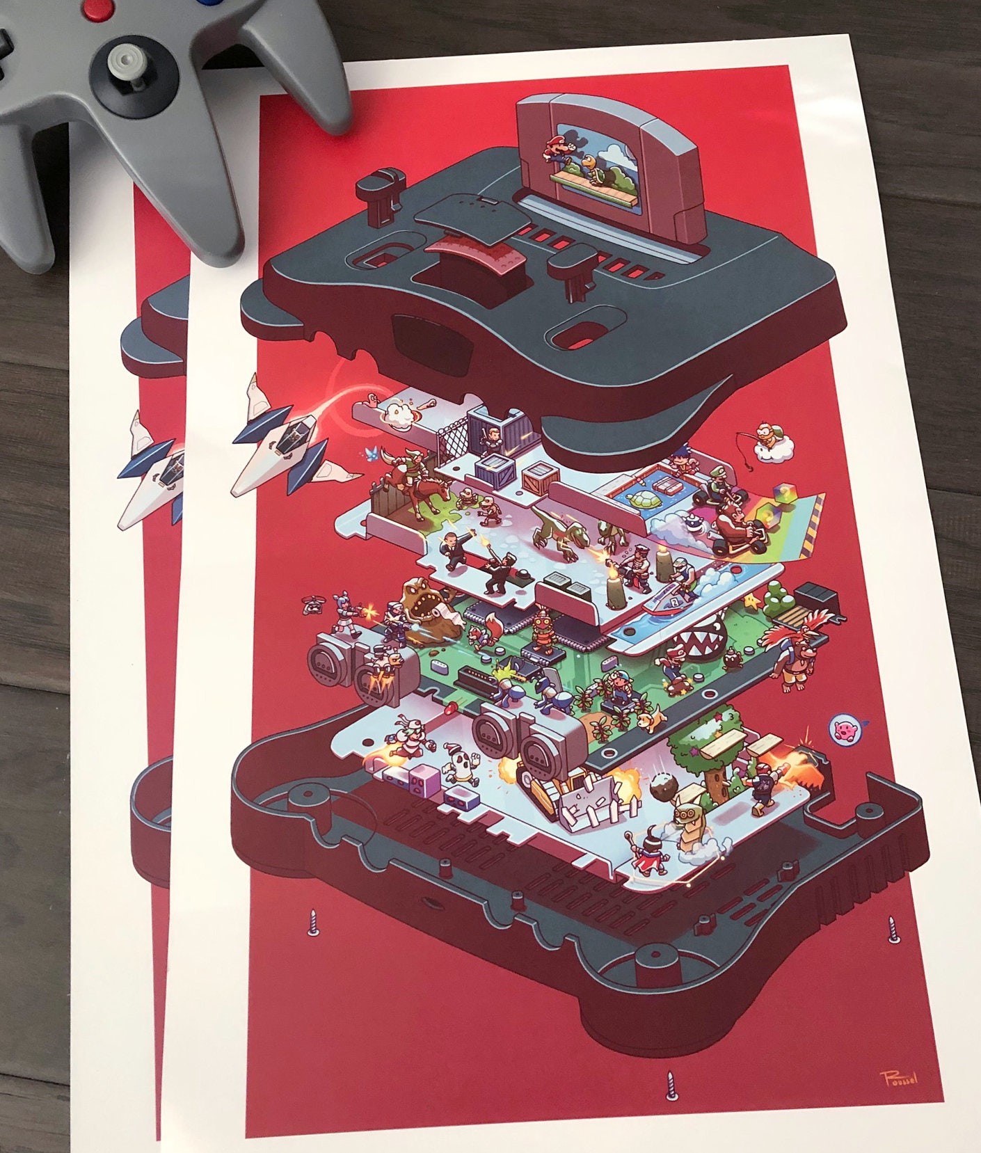 N64 Exploded Diagram: Retro Gaming Art Print - Etsy