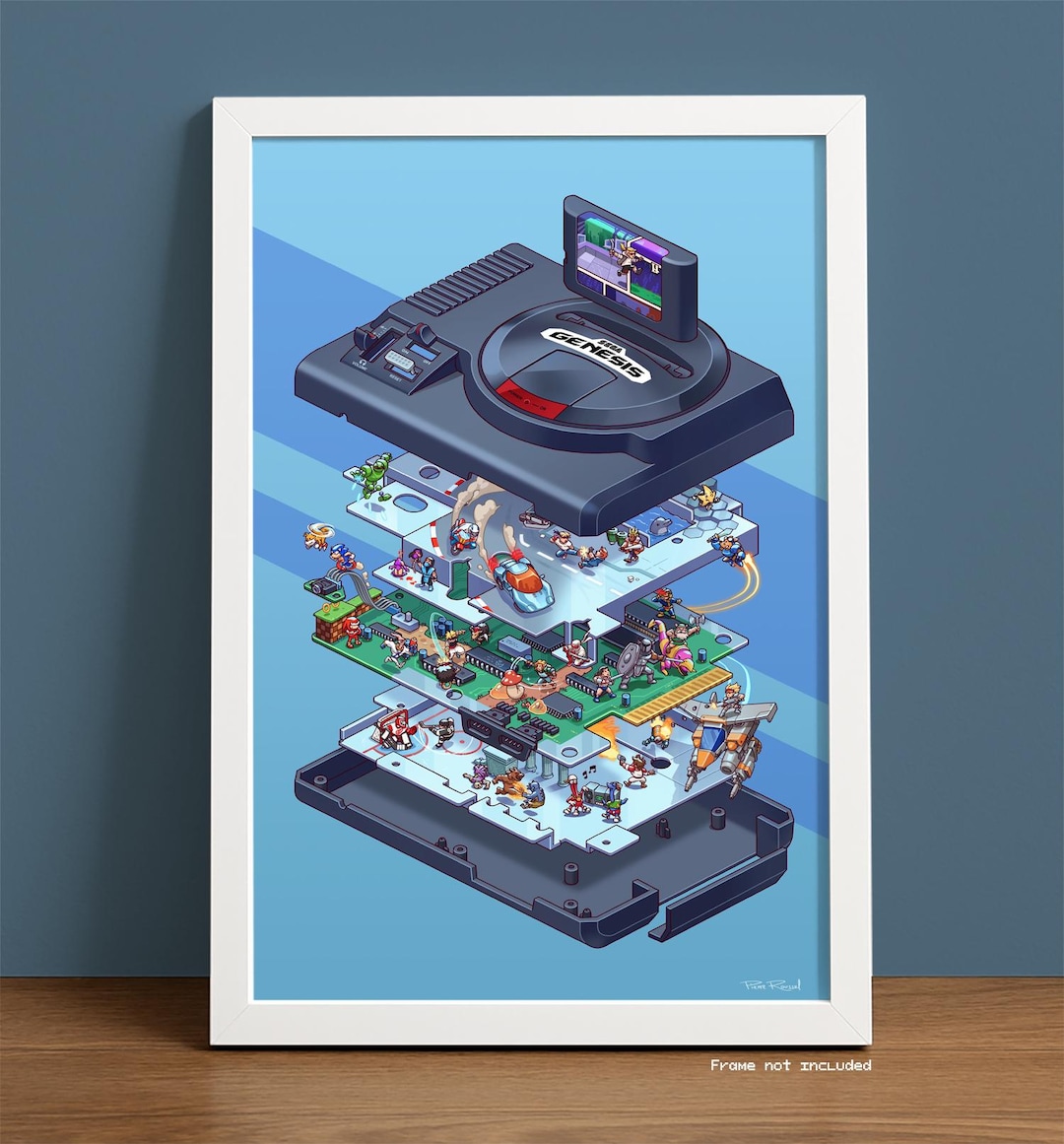 Genesis Exploded Diagram: Retro Gaming Art Print - Etsy