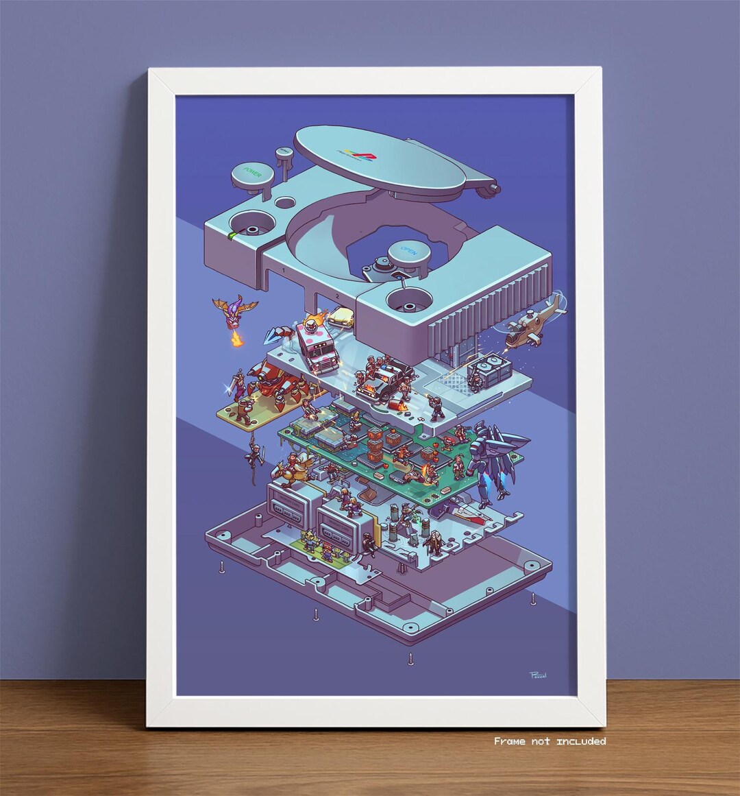 PS1 Exploded Diagram: Retro Gaming Art Print - Etsy