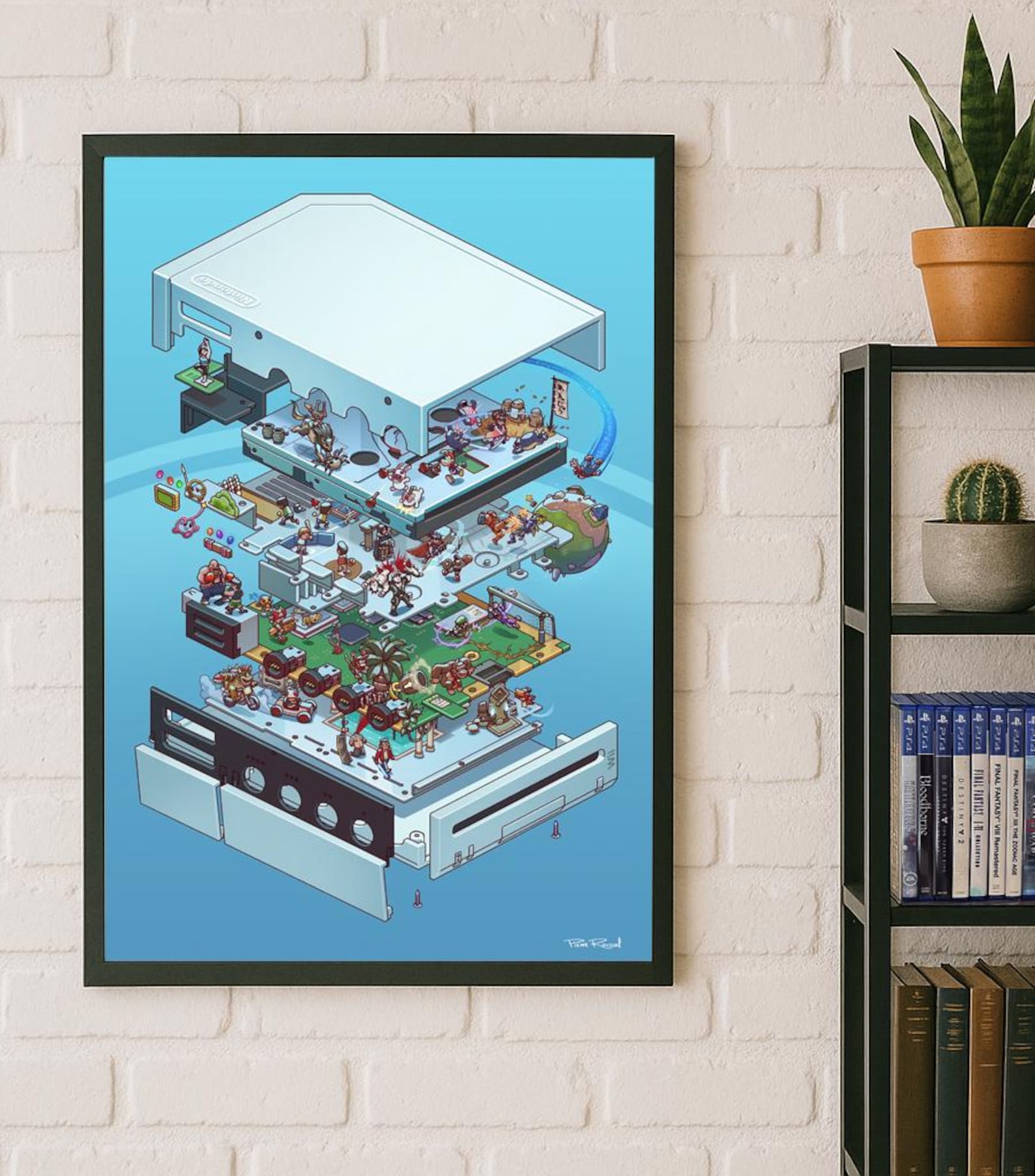 Wii Exploded Diagram: Retro Gaming Art Print - Etsy