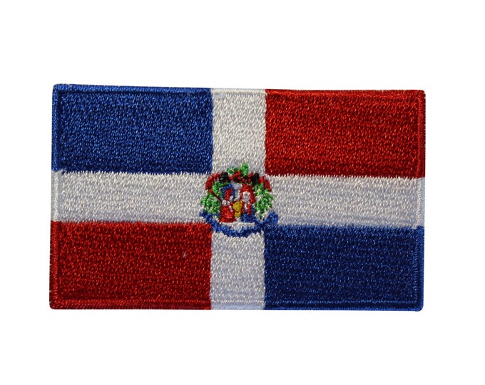 Country of Dominican Republic Flag Embroidered Iron on Patch - Etsy