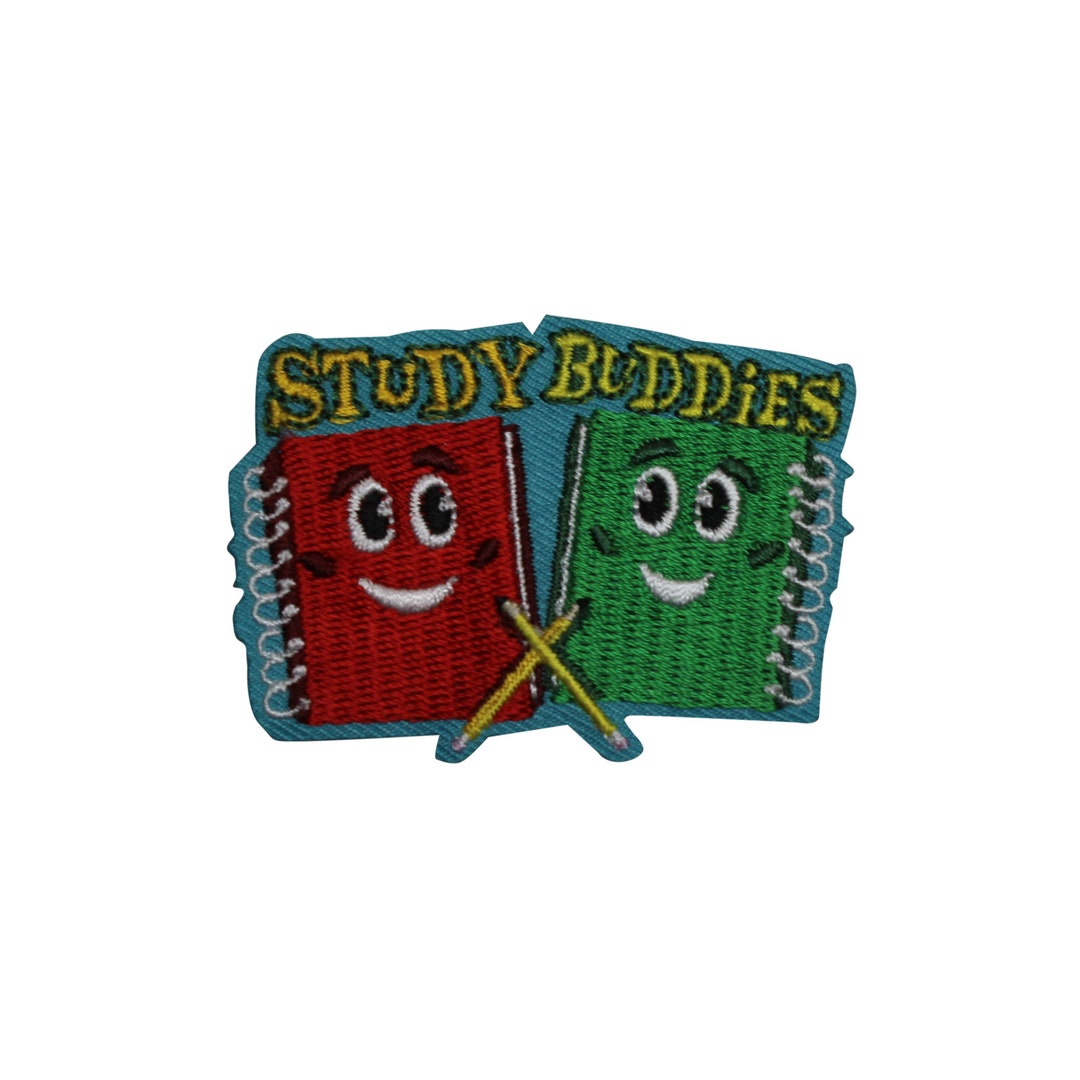 Study Buddies Embroidered Iron on Patch Hall Buddy Homework - Etsy