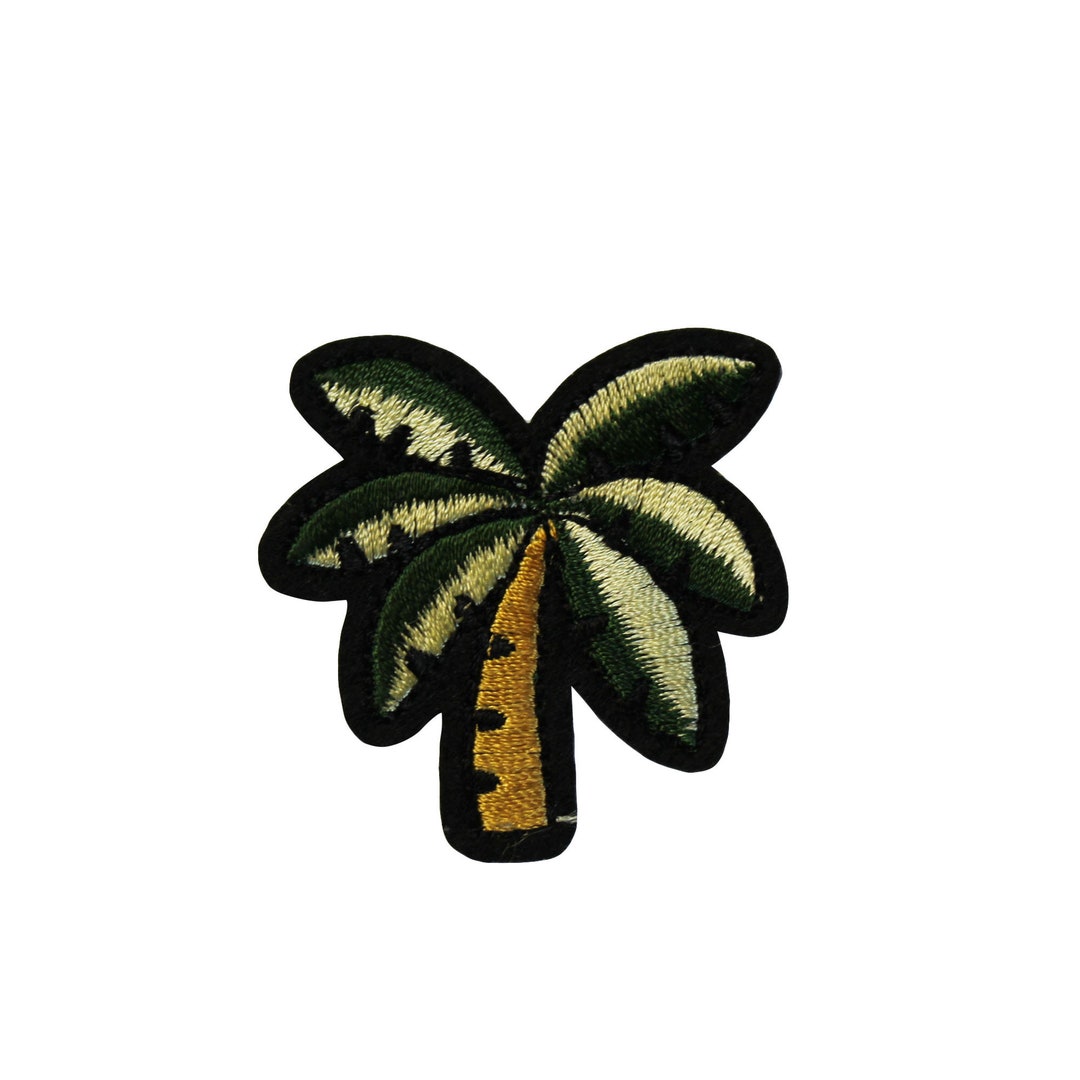 Tiny Palm Tree Embroidered Iron on Patch Tropical - Etsy