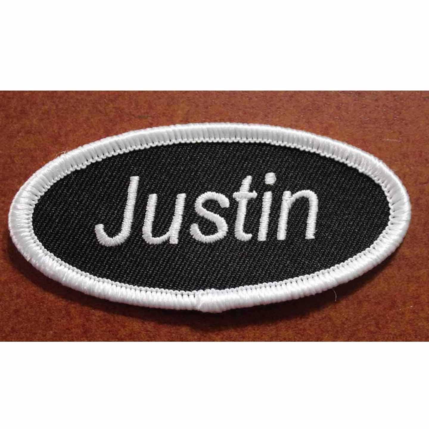 Justin Name Tag Iron on Patch 3 INCH for Uniform Work Shirt - Etsy