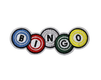 BINGO Game Church Bingo Shirt Logo Embroidered BINGO Balls Iron on ...