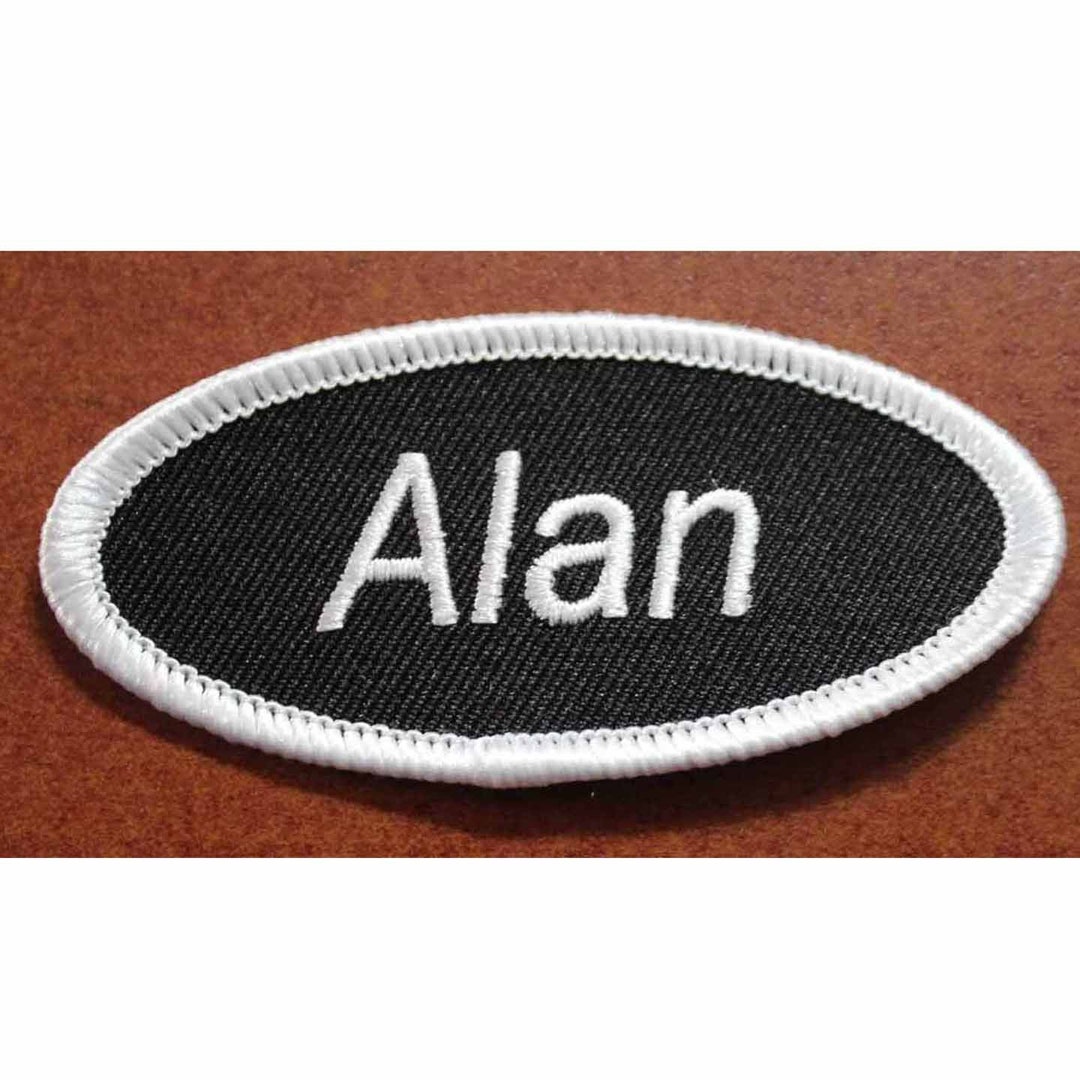Alan Name Tag Iron on Patch 3 INCH for Uniform Work Shirt Mechanic - Etsy