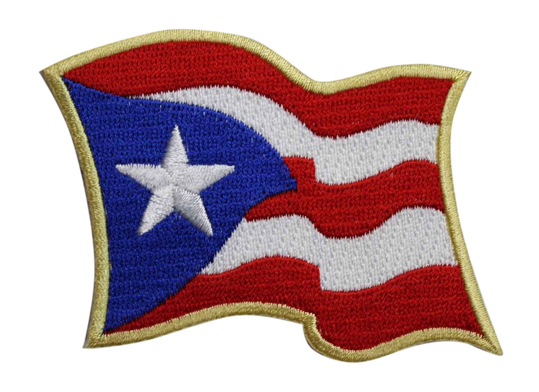 Puerto Rico Rican Flag Embroidered Iron on Patch Officially Licensed - Etsy