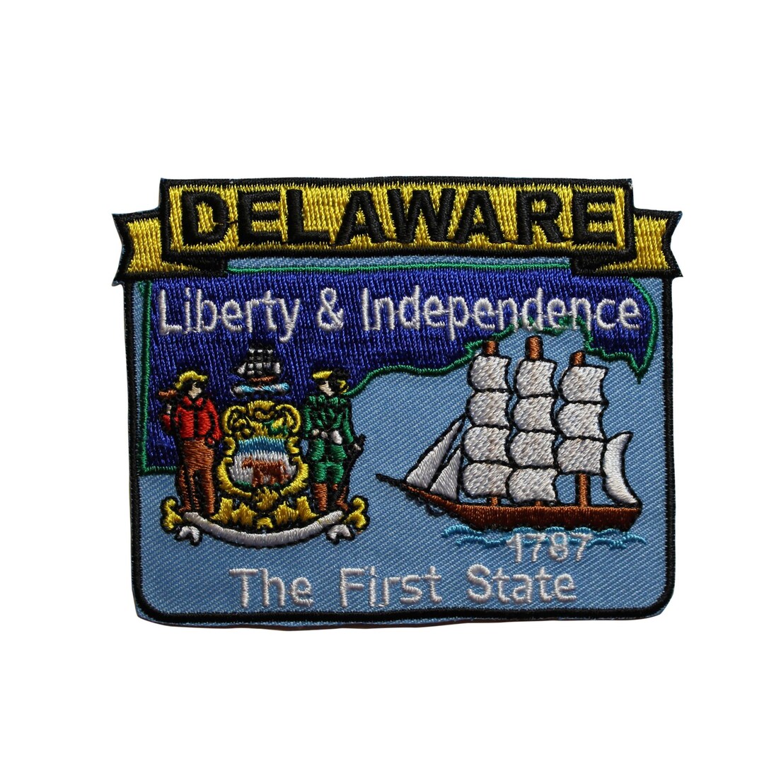 State of Delaware Embroidered Iron on Patch the First State - Etsy