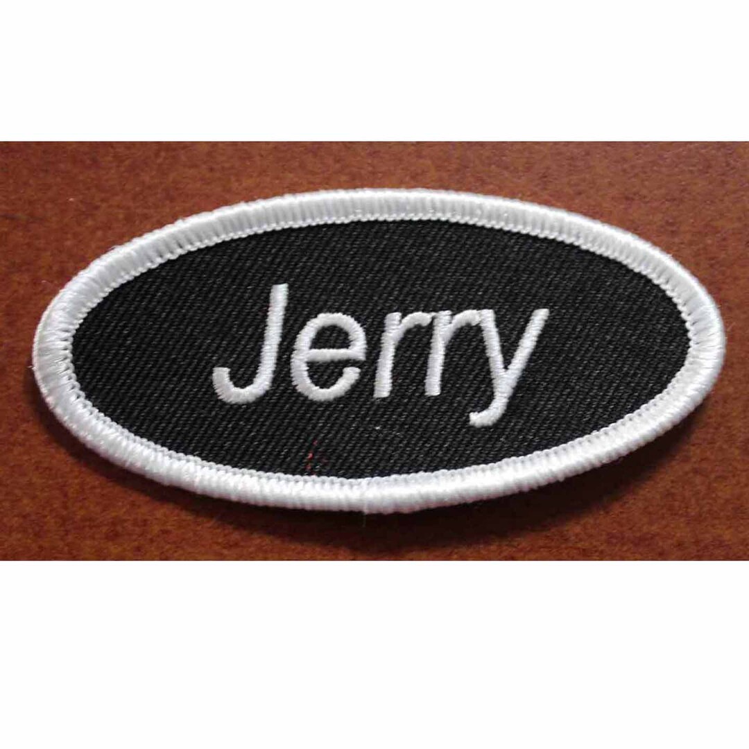 Jerry Name Tag Iron on Patch 3 INCH for Uniform Work Shirt Mechanic - Etsy