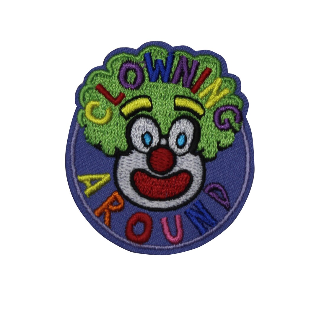 Clowning Around Clown Embroidered Iron on Patch Entertainer Circus Boys ...