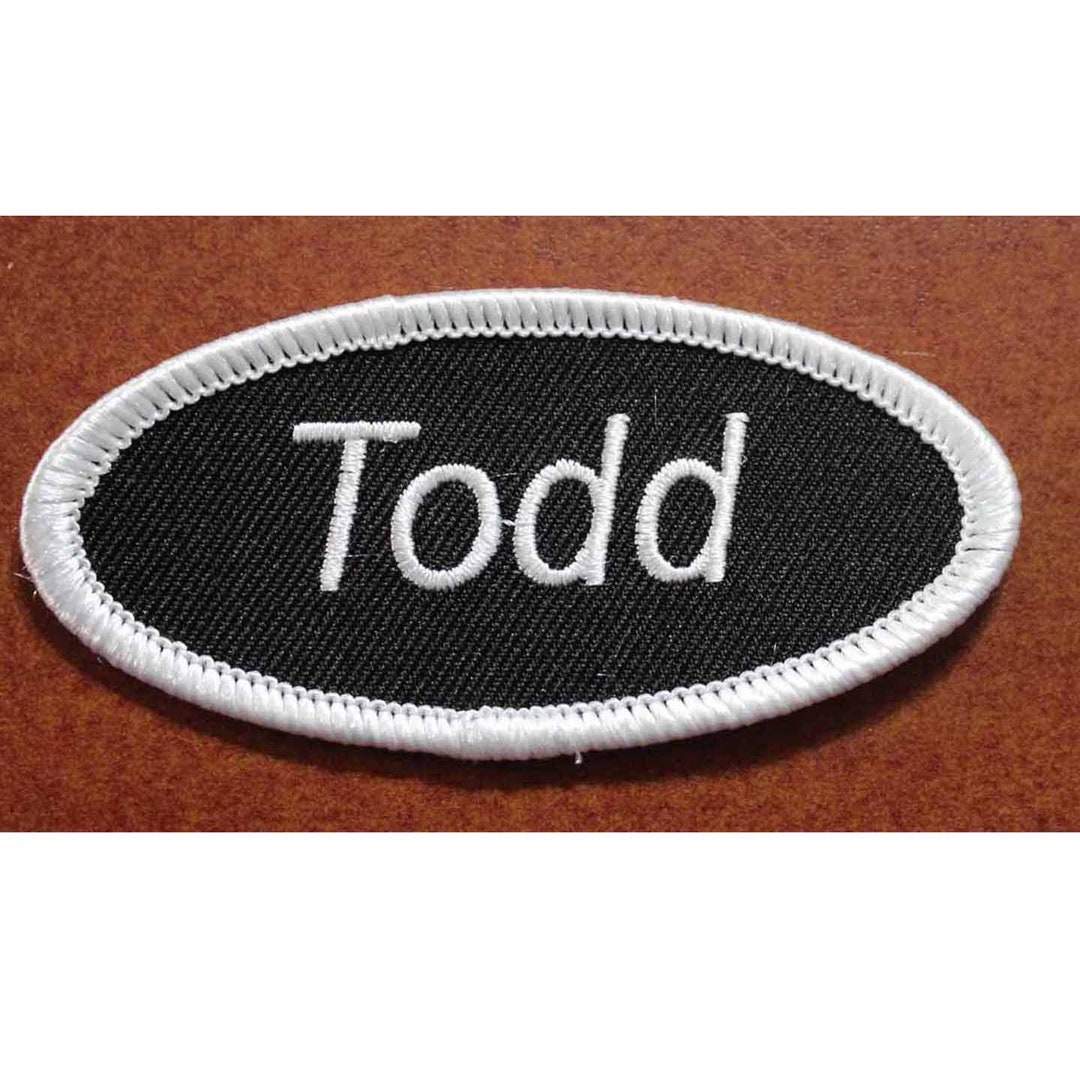 Todd Name Tag Iron on Patch 3 INCH for Uniform Work Shirt Mechanic - Etsy