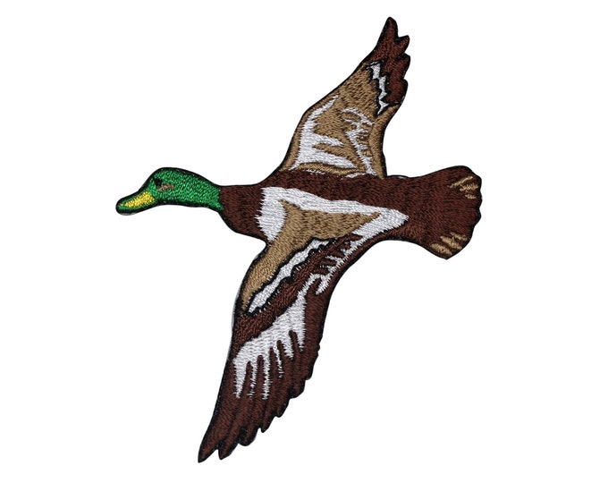 Mallard Duck Flying Embroidered Iron on Patch Hunting - Etsy
