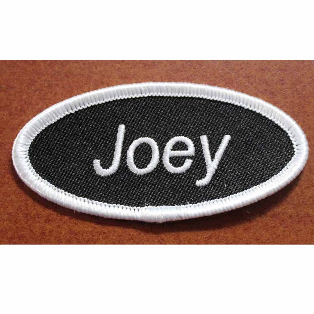 Joey Name Tag Iron on Patch 3 INCH for Uniform Work Shirt - Etsy