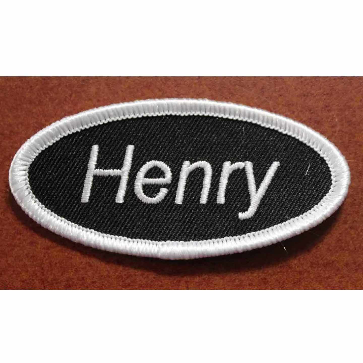 Henry Name Tag Iron on Patch 3 INCH for Uniform Work Shirt - Etsy