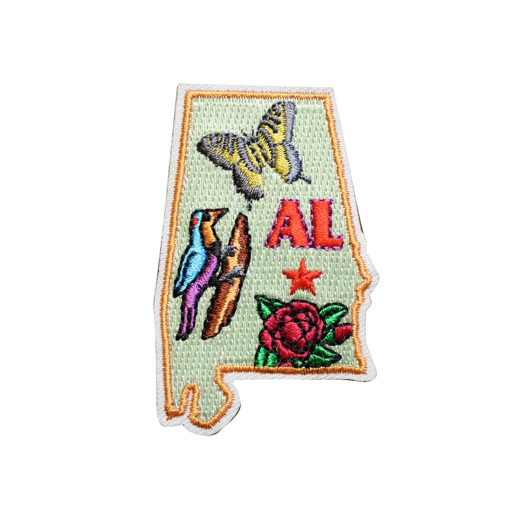 Alabama Embroidered Iron on Patch 2 INCH US State Travel Souvenir - Etsy