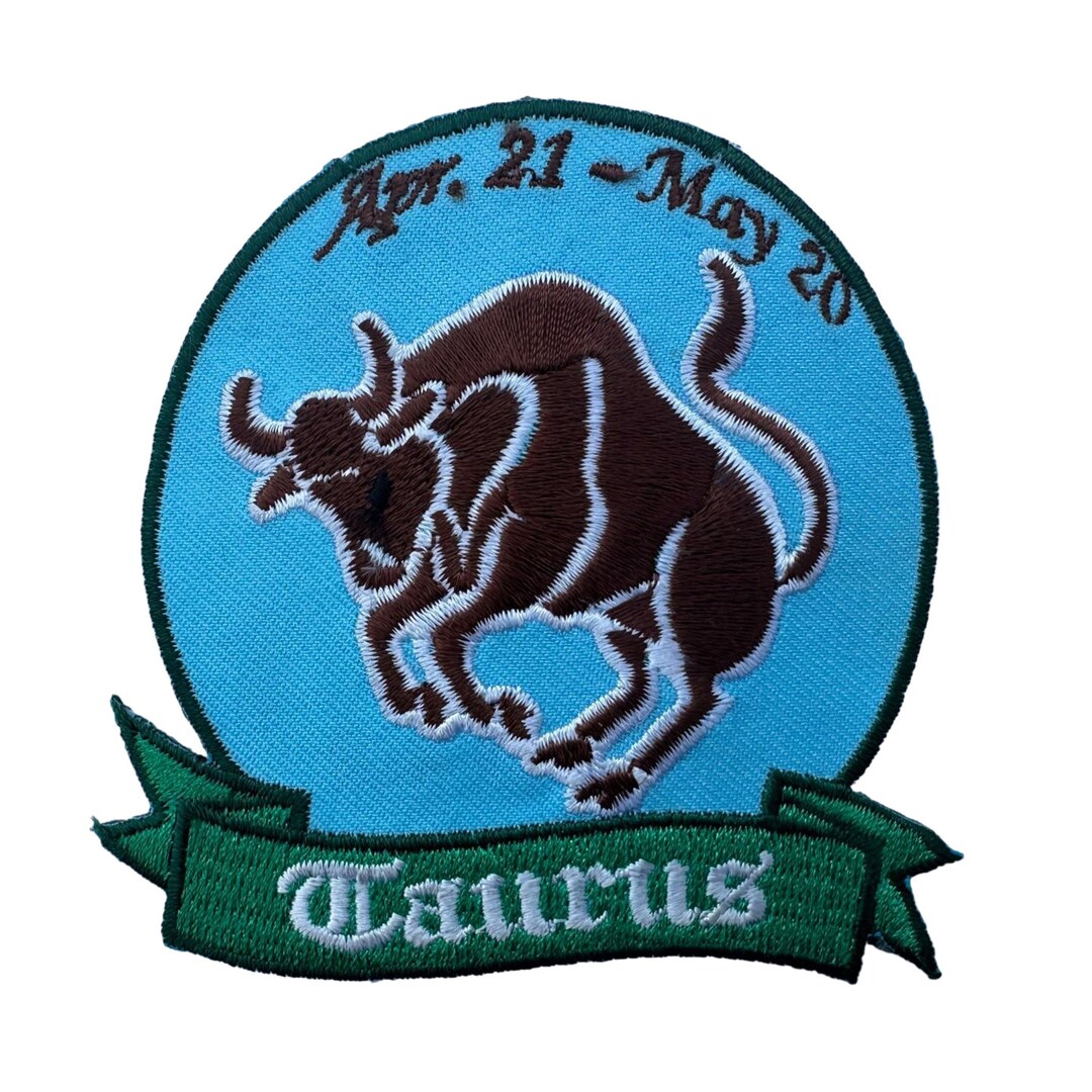 Taurus Embroidered Iron on Patch Horoscope Zodiac - Etsy