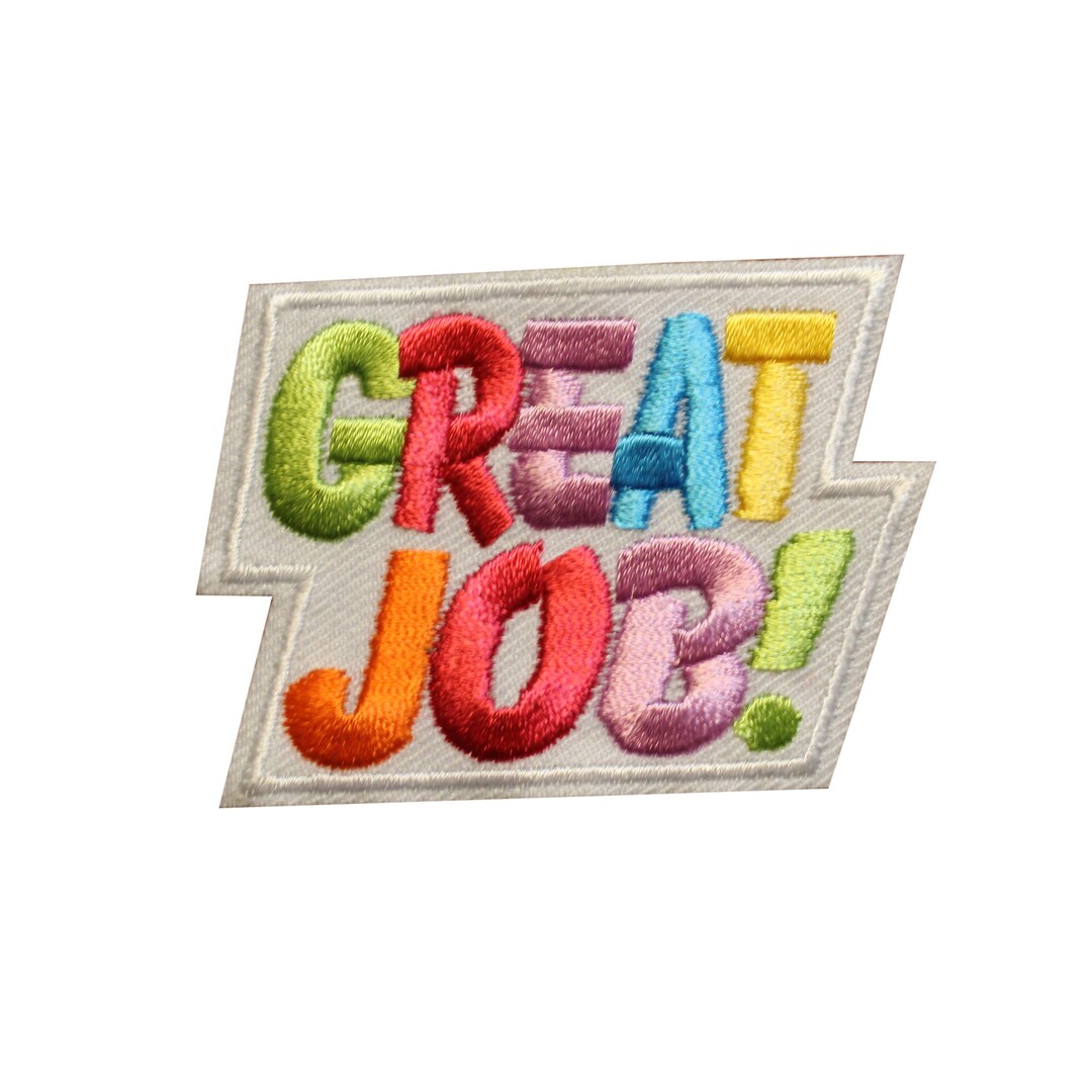 Great Job Embroidered Iron on Patch Good Pat on Back - Etsy
