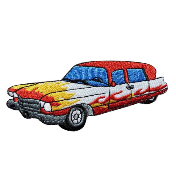Hot Rod Embroidered Iron on Patch Classic Car Race | Etsy