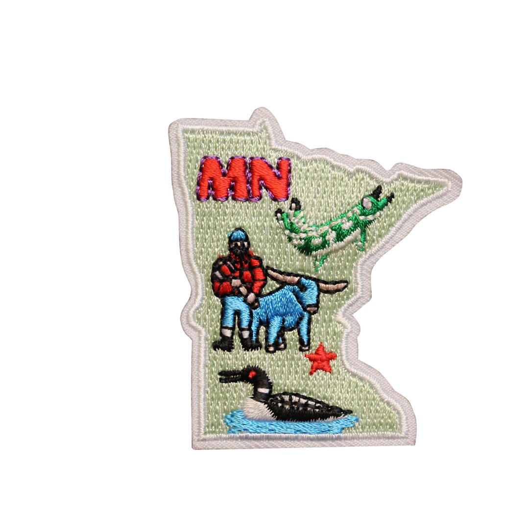 Minnesota Embroidered Iron on Patch 2 INCH US State Travel Souvenir - Etsy