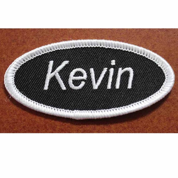 Kevin Name Tag Iron On Patch 3 INCH For Uniform Work Shirt | Etsy