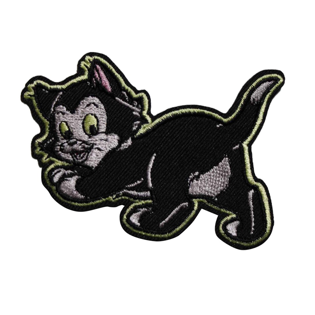 Disney Pinocchio Figaro Cat Embroidered Iron on Patch Officially ...