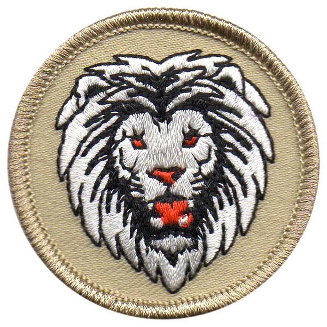 OFFICIAL White Lion Patrol Embroidered Sew on Patch Boys Scouts of ...