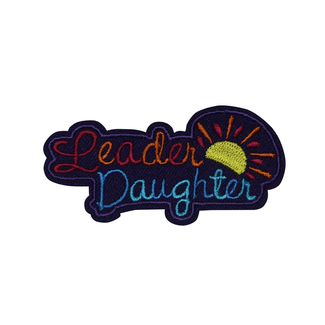 Leader Daughter Embroidered Iron on Patch Boys Girls Kids Scouts ...