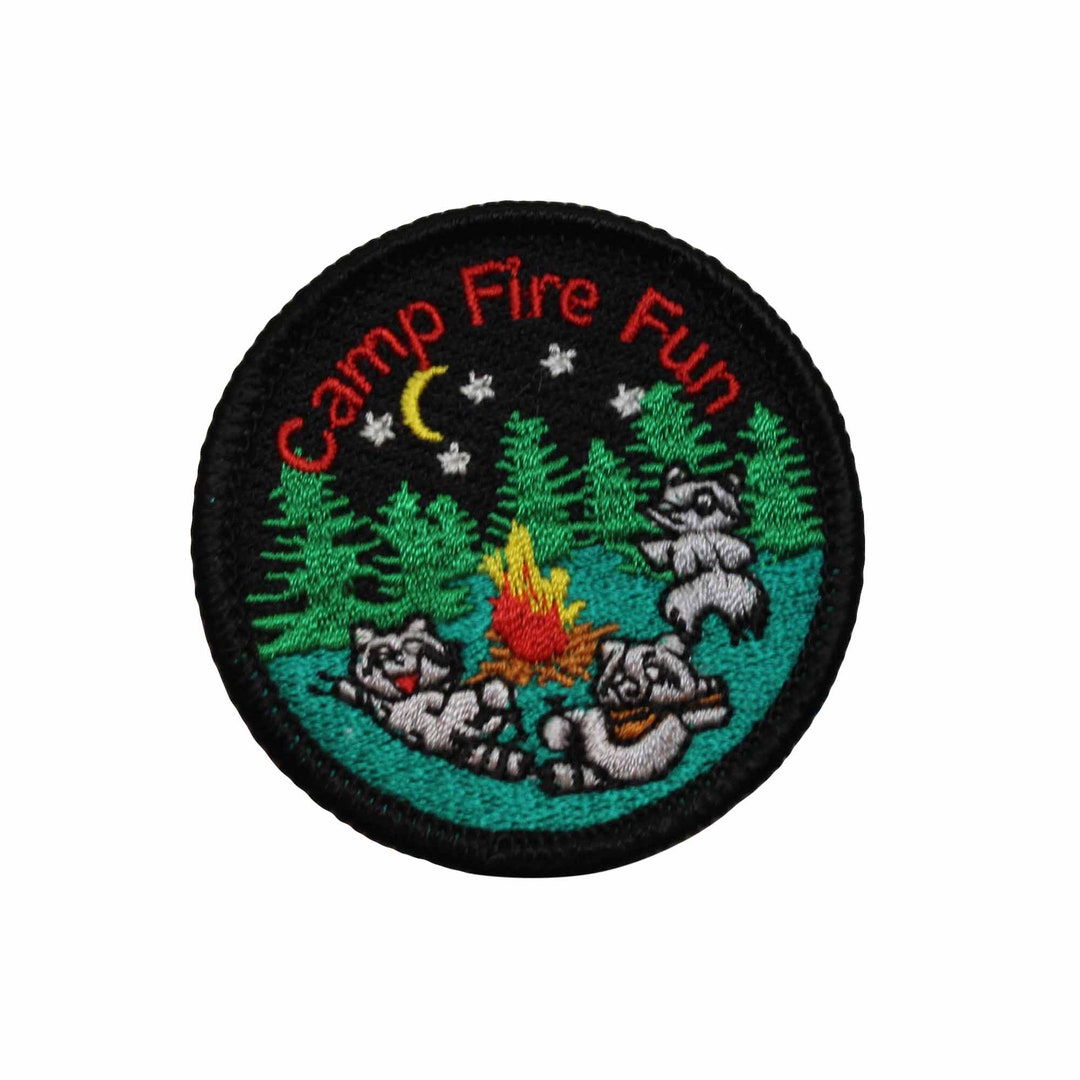 Camp Fire Fun Embroidered Iron on Patch Outdoors Woods Fire Boys Girls - Etsy