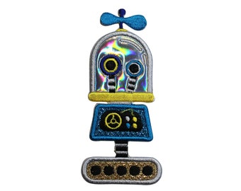 Rock N Roll Robot Embroidered Patch Robot Patch Kid Patches Guitar ...