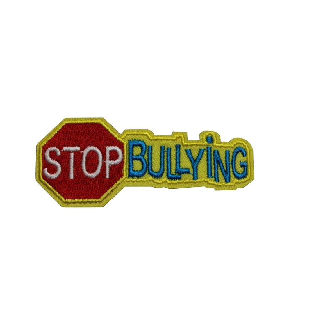 Stop Bullying Embroidered Iron on Patch Child Safety Boys Girls 130-T ...