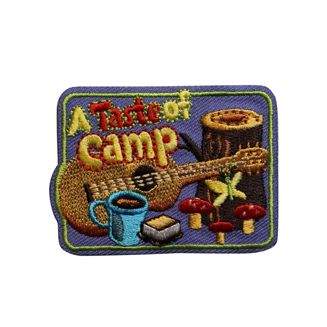 Taste of Camp Embroidered Iron on Patch Camping Fun Boys Girls 130-U - Etsy