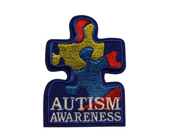 Infinity Ribbon Autism Awareness Embroidered Iron on Patch 4 X 2.5 ...