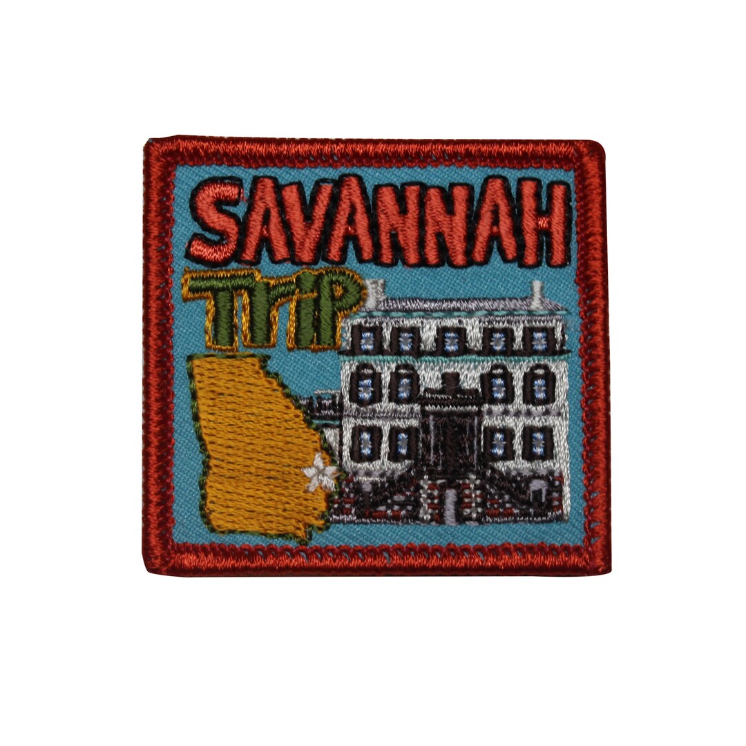 Savannah Trip Embroidered Iron on Patch Georgia Visit - Etsy