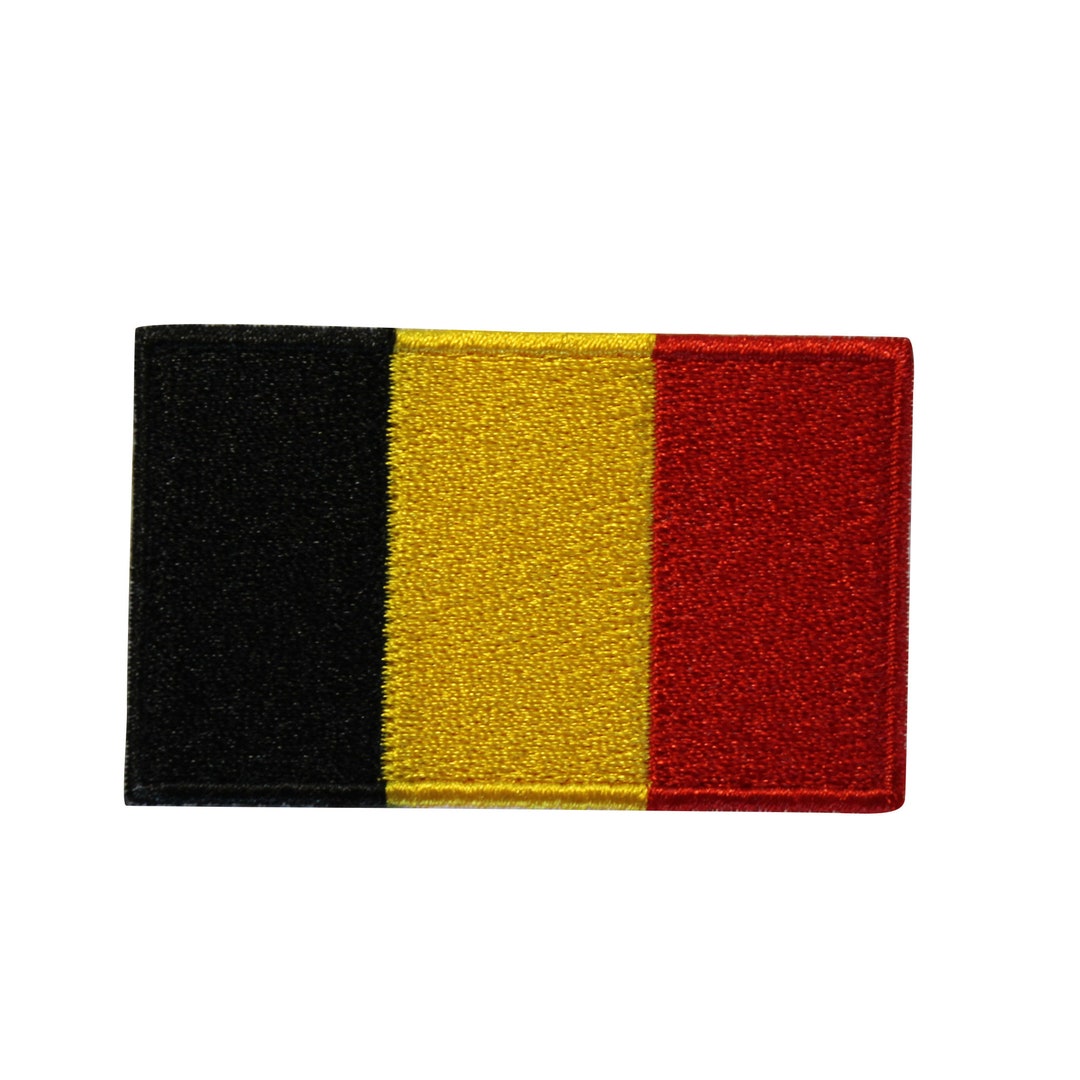 Country of Belgium Flag Embroidered Iron on Patch Belgian - Etsy