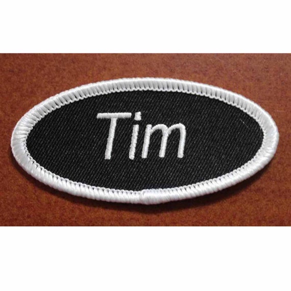 Tim Name Tag Iron On Patch 3 INCH For Uniform Work Shirt | Etsy