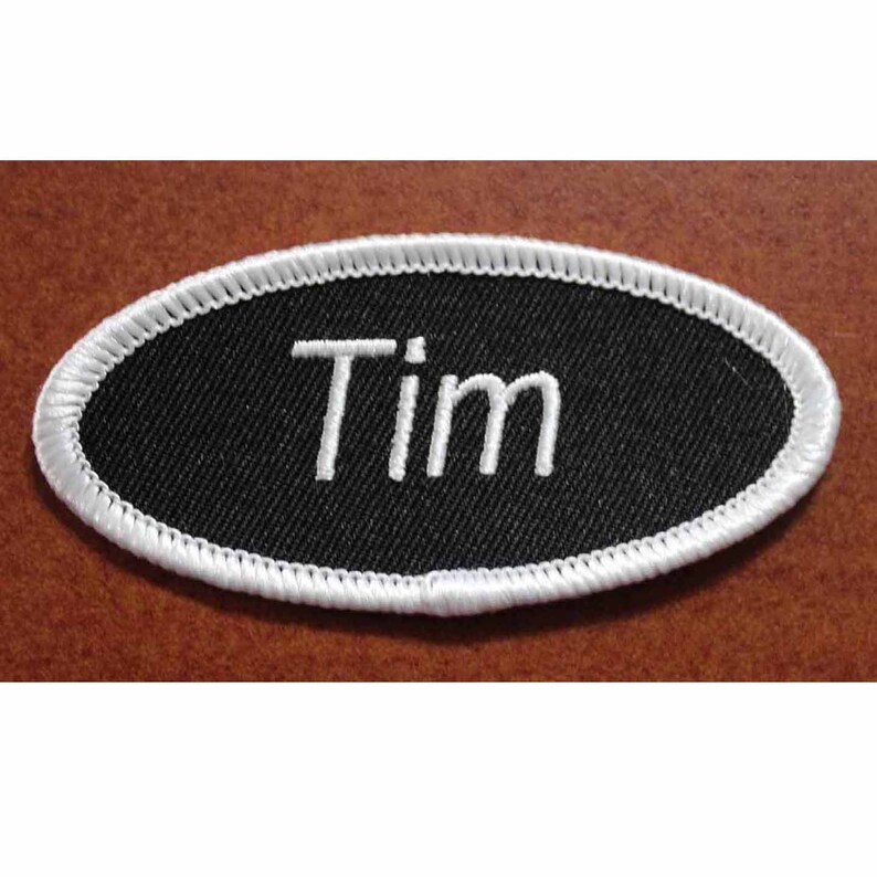 Tim Name Tag Iron on Patch 3 INCH for Uniform Work Shirt - Etsy
