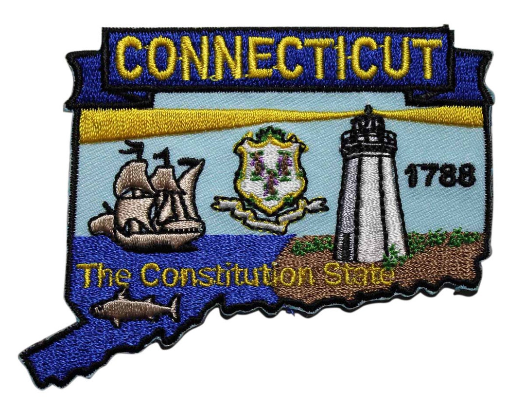 State of Connecticut Embroidered Iron on Patch Travel - Etsy